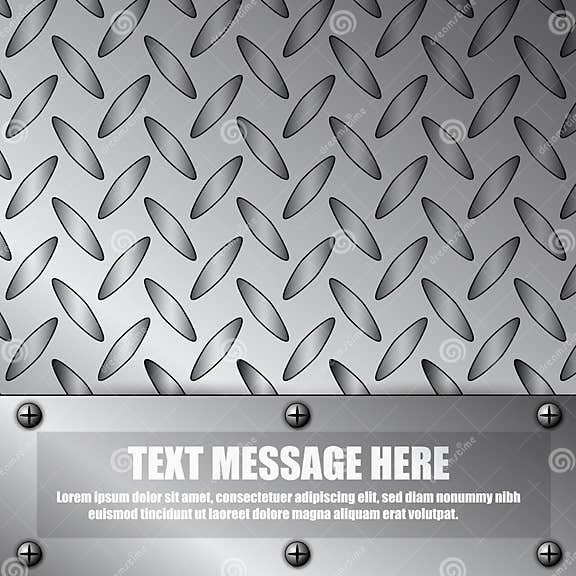 Illustration of Metal Plate with Space for Text Stock Vector ...