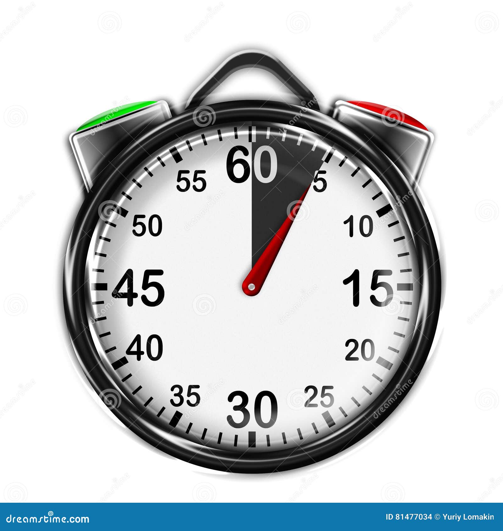 Illustration Metallic Stopwatch. Stock Illustration - Illustration of ...