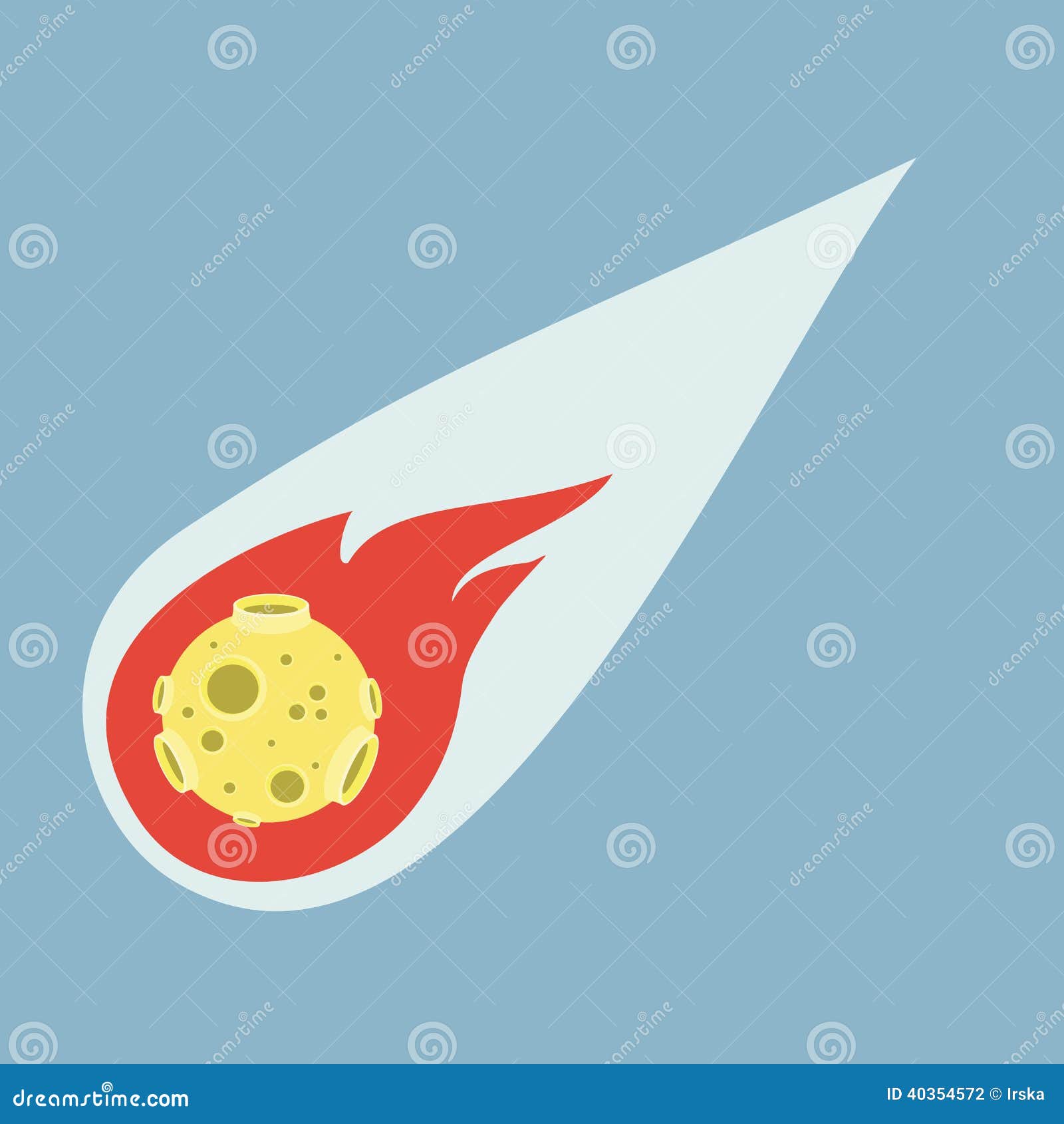 Illustration of a Meteor Falling from the Sky Stock Vector ...