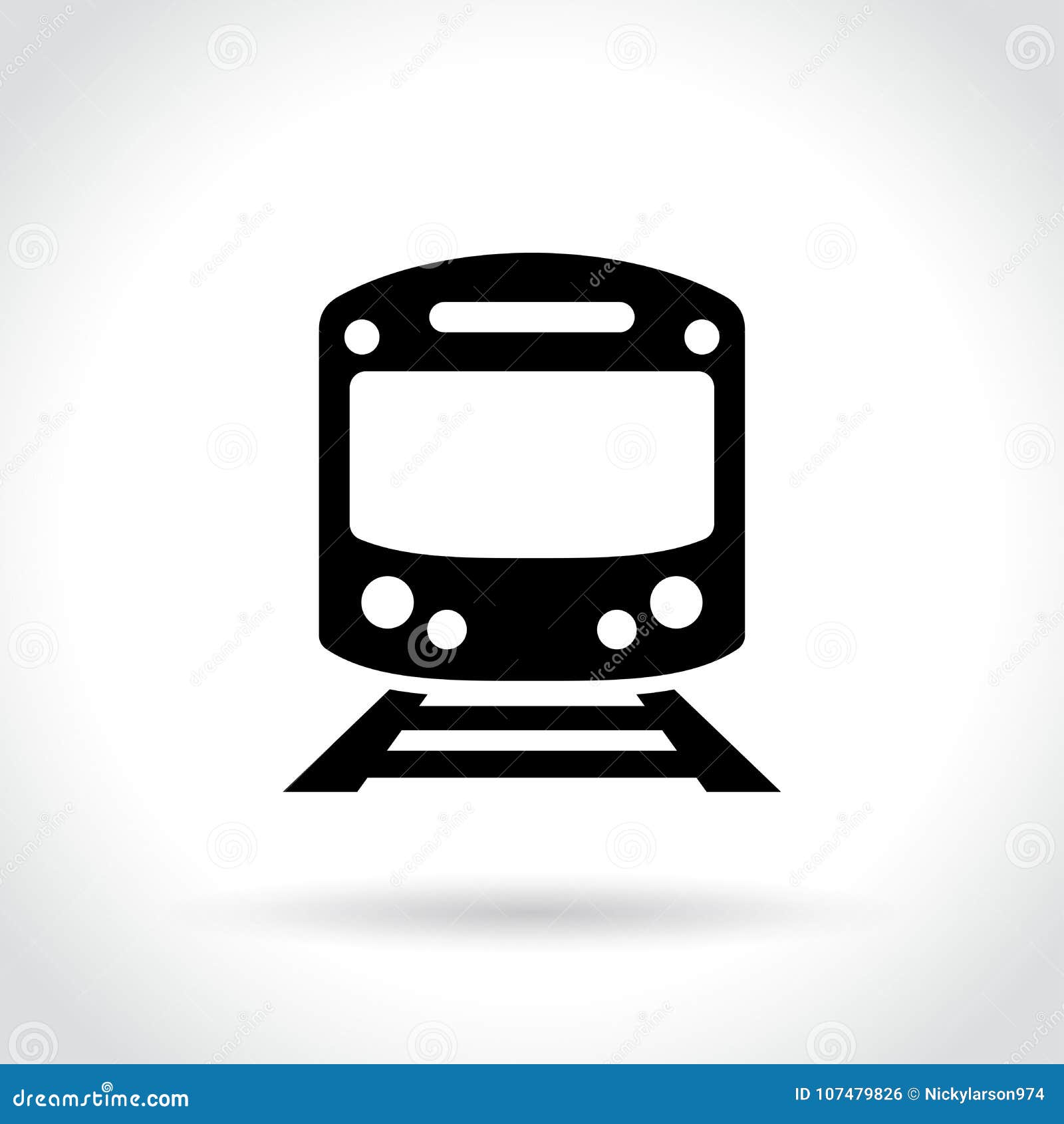 Metro Icon on White Background Stock Vector - Illustration of passenger ...