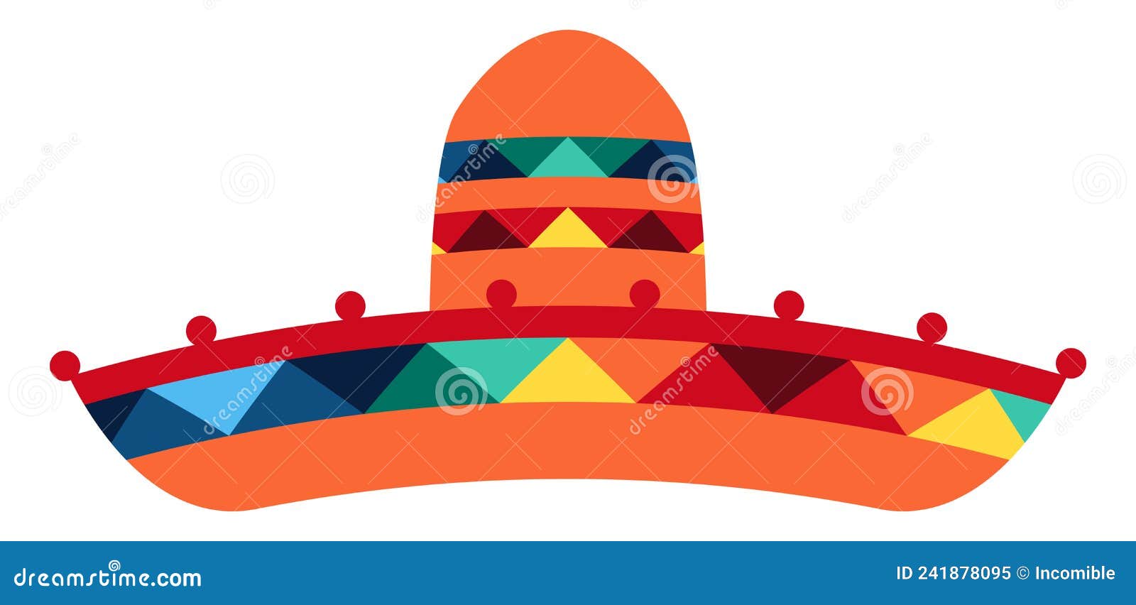 Illustration of Mexican Sombrero. Ethnic Image in Native Style Stock ...