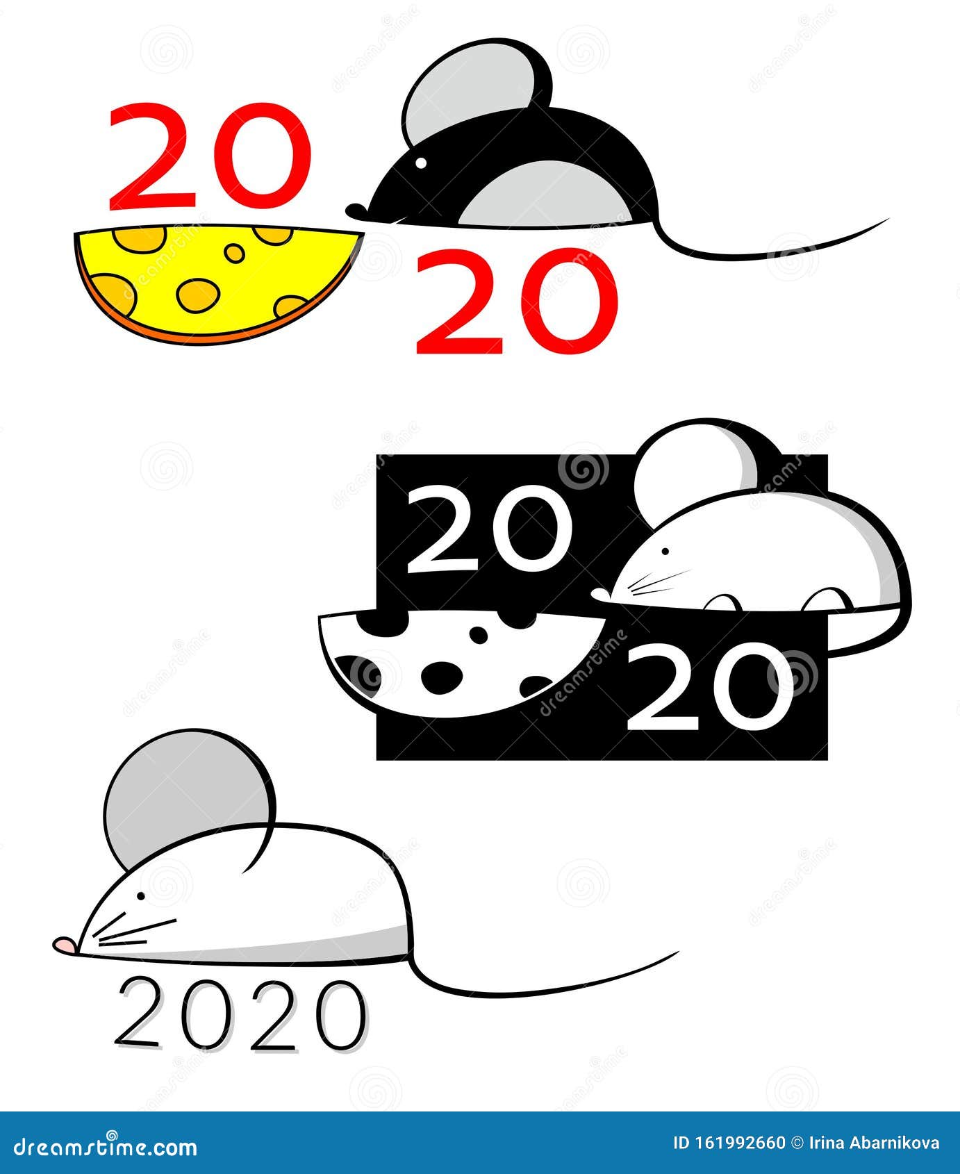 2020 mice logos stock vector. Illustration of design - 161992660