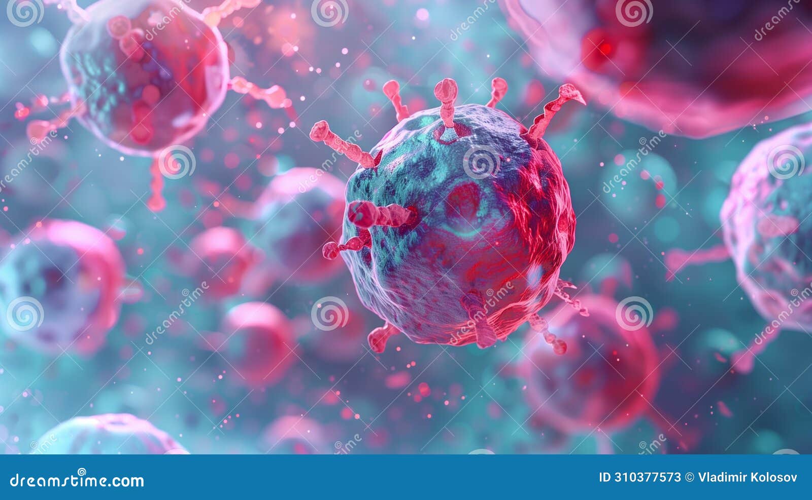 Illustration Microscopique D'une Cellule Humaine Illustration Stock ...