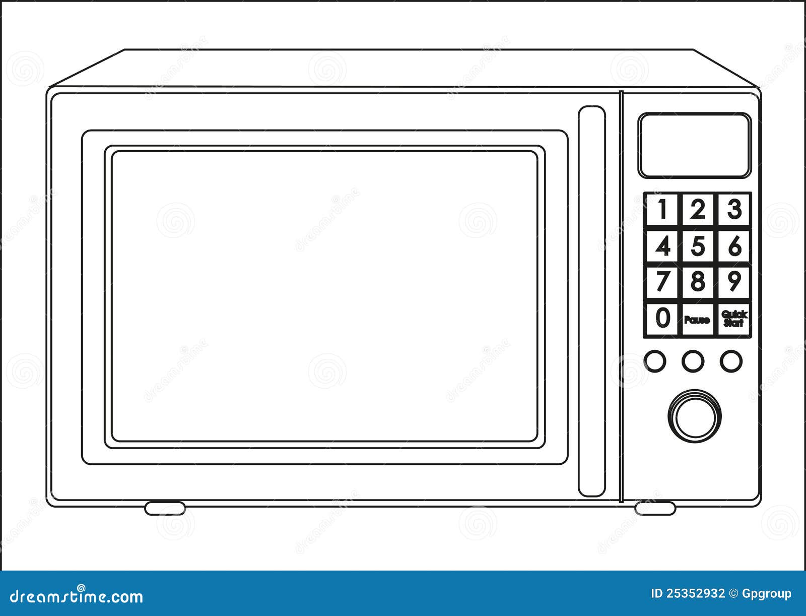Illustration of a Microwave Stock Vector - Illustration of horizontal ...