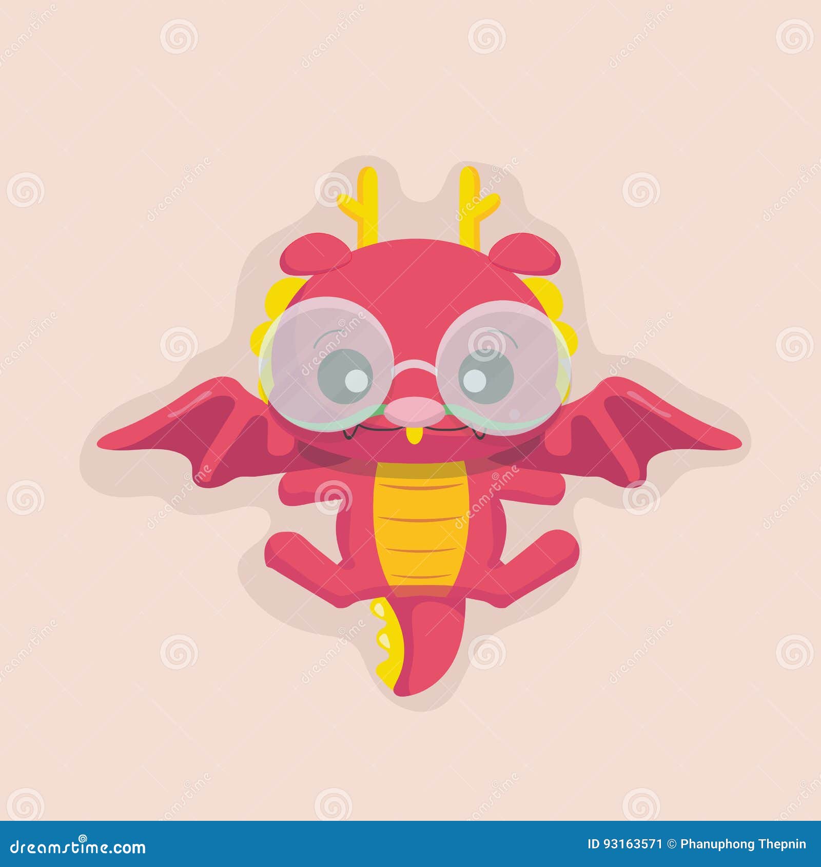 Illustration Mignonne De Dragon Illustration de Vecteur - Illustration ...