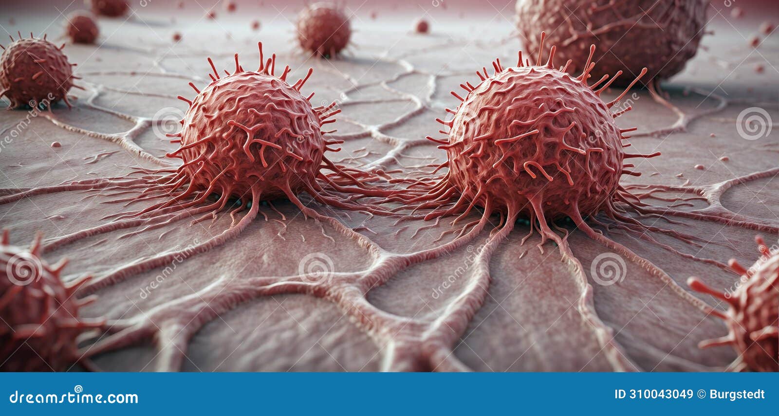 Illustration of a Migrating and Spreading Cancer Cell Stock ...