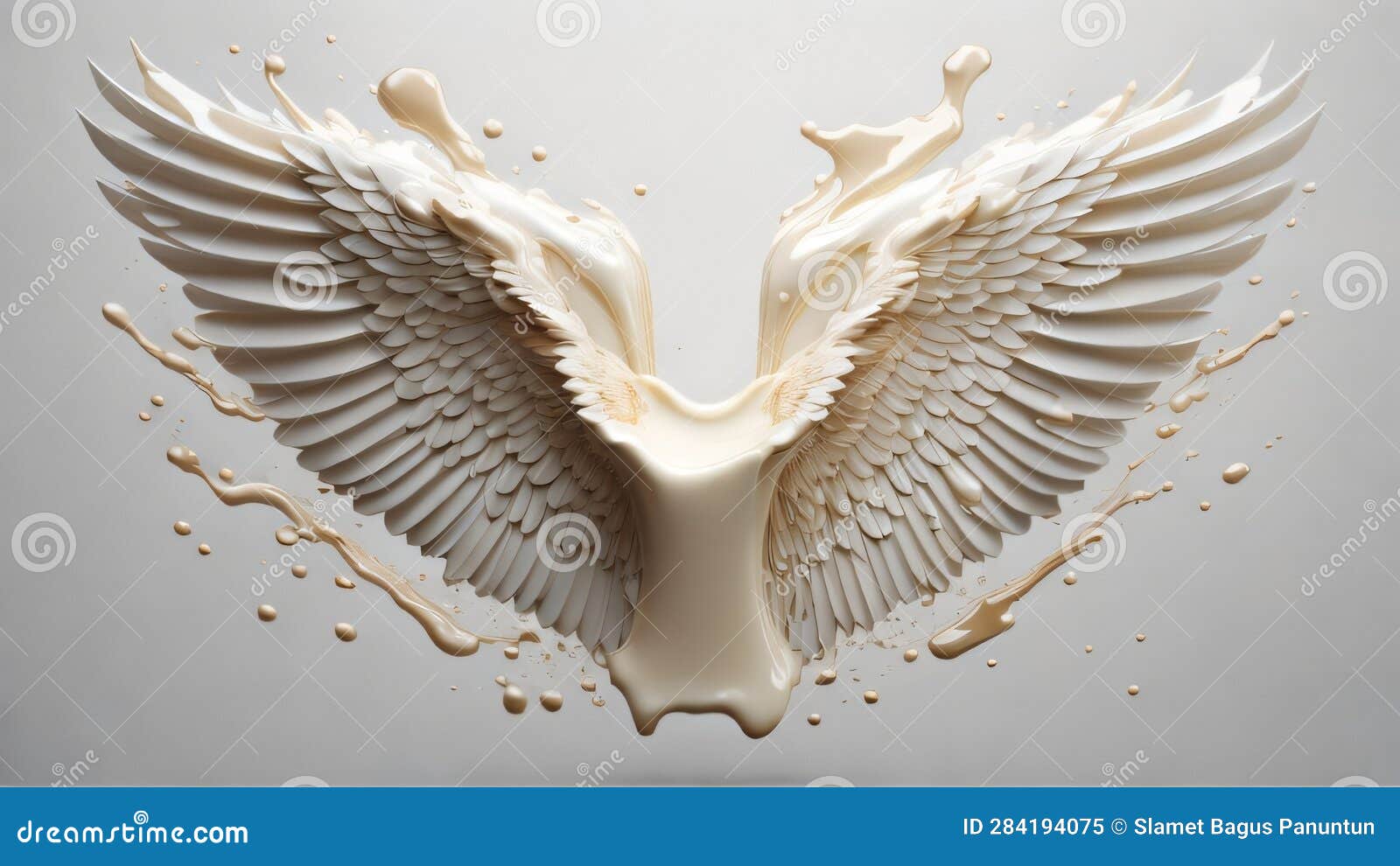 Illustration of Milk Having Wings Stock Illustration - Illustration of ...