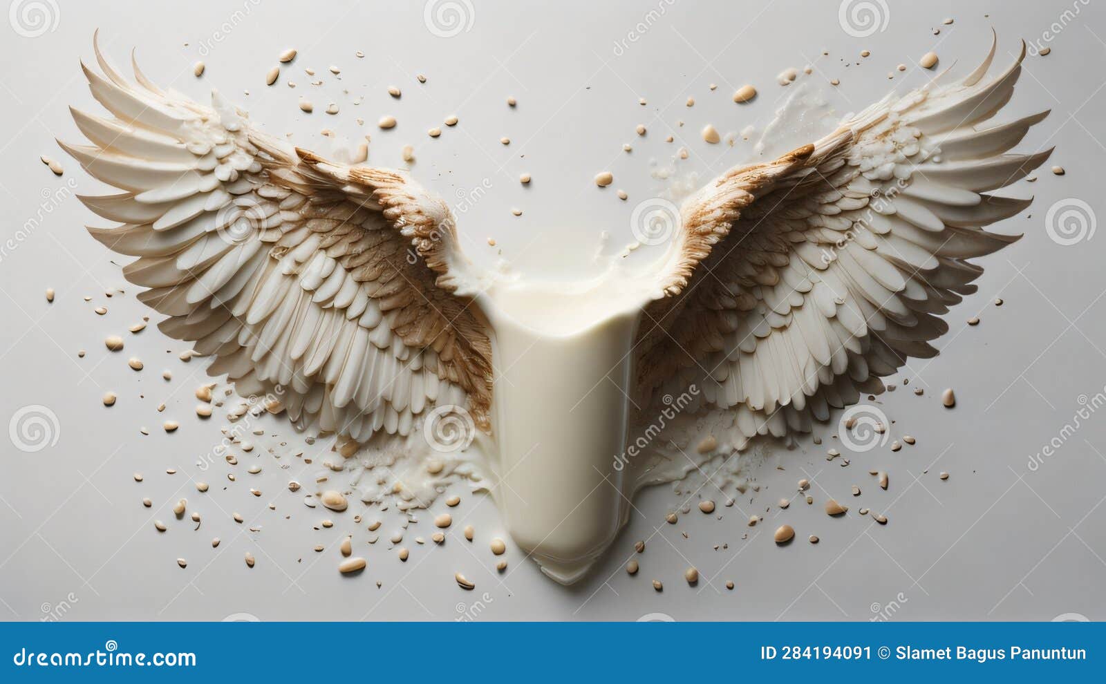 Illustration of Milk Having Wings Stock Illustration - Illustration of ...