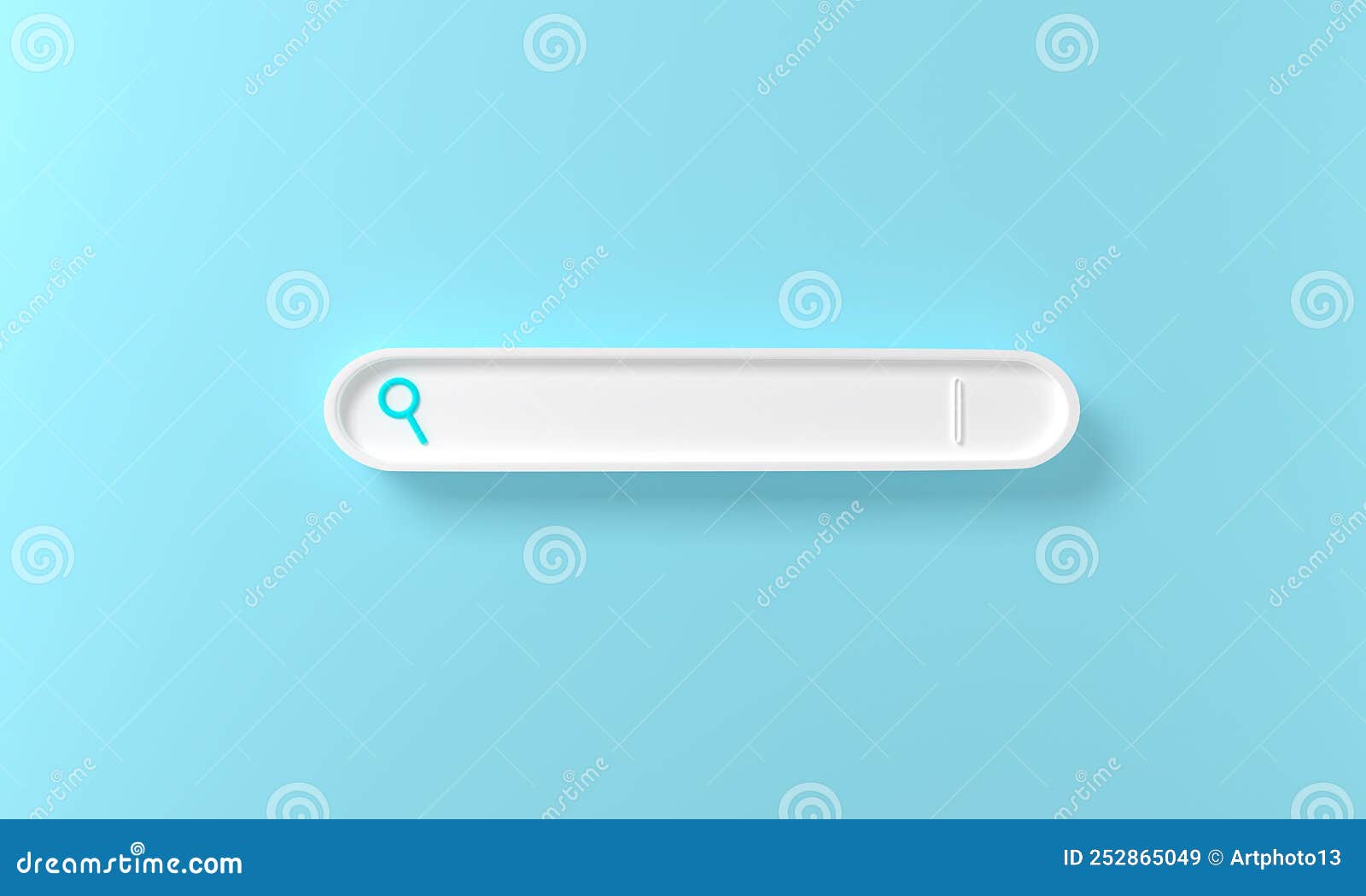 Illustration of Minimal Blank Search Bar on Blue Background. Web ...