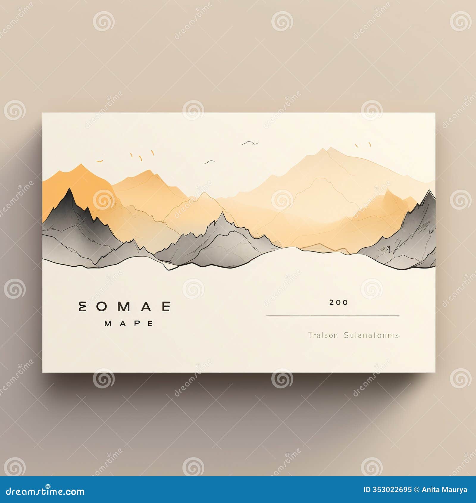 Illustration of Minimalistic Greeting Card Template, Generative Ai ...