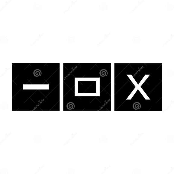 Illustration of the Minimize Button Icon Vector Design Stock ...