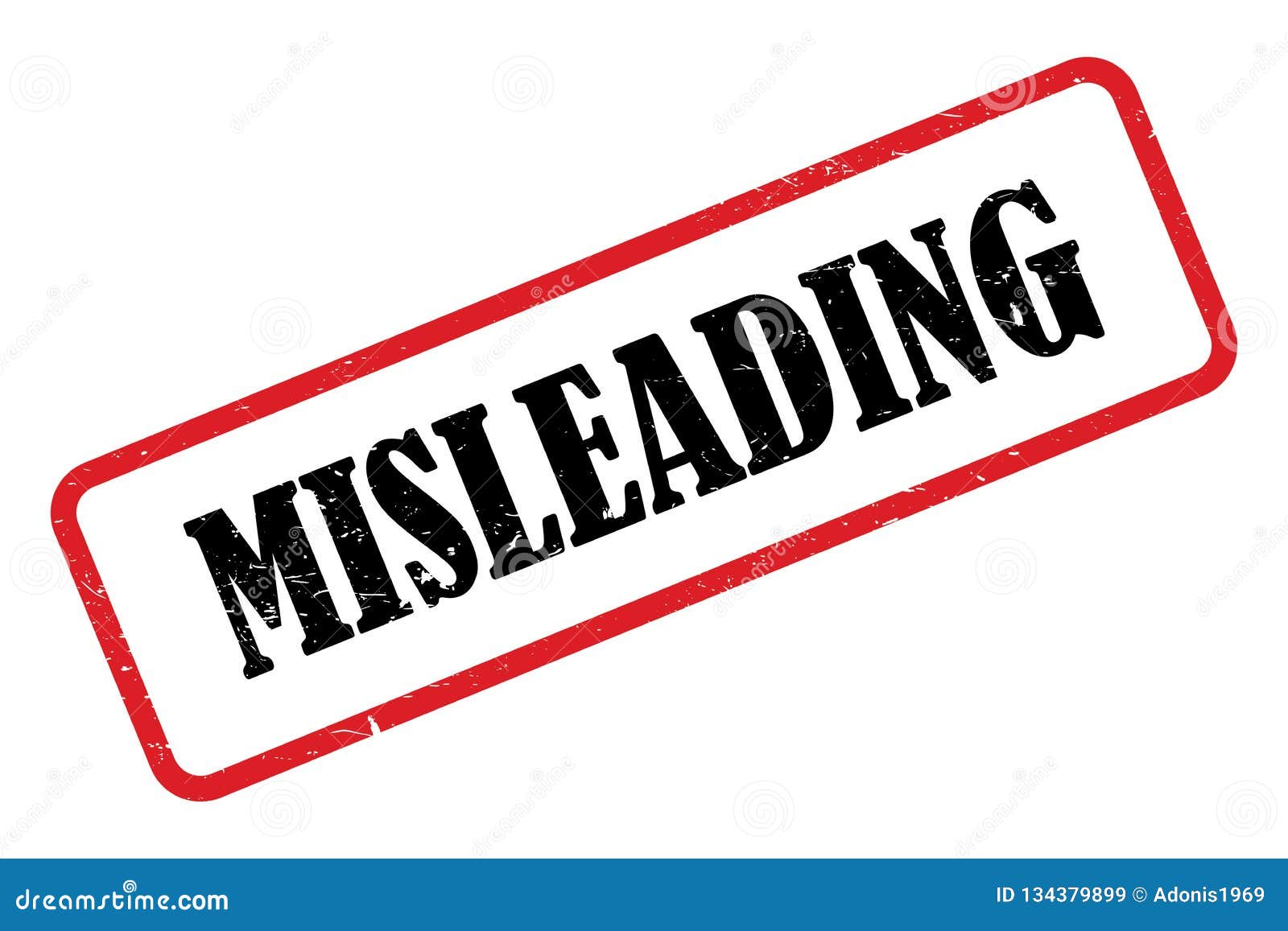 Misleading sign stock illustration. Illustration of mark - 134379899