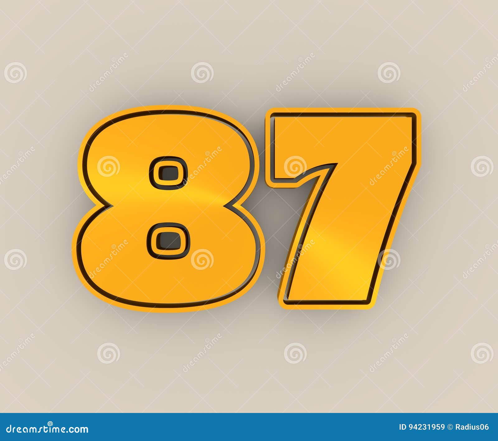 Illustration mit 87 Zahlen stock abbildung. Illustration von klassisch ...