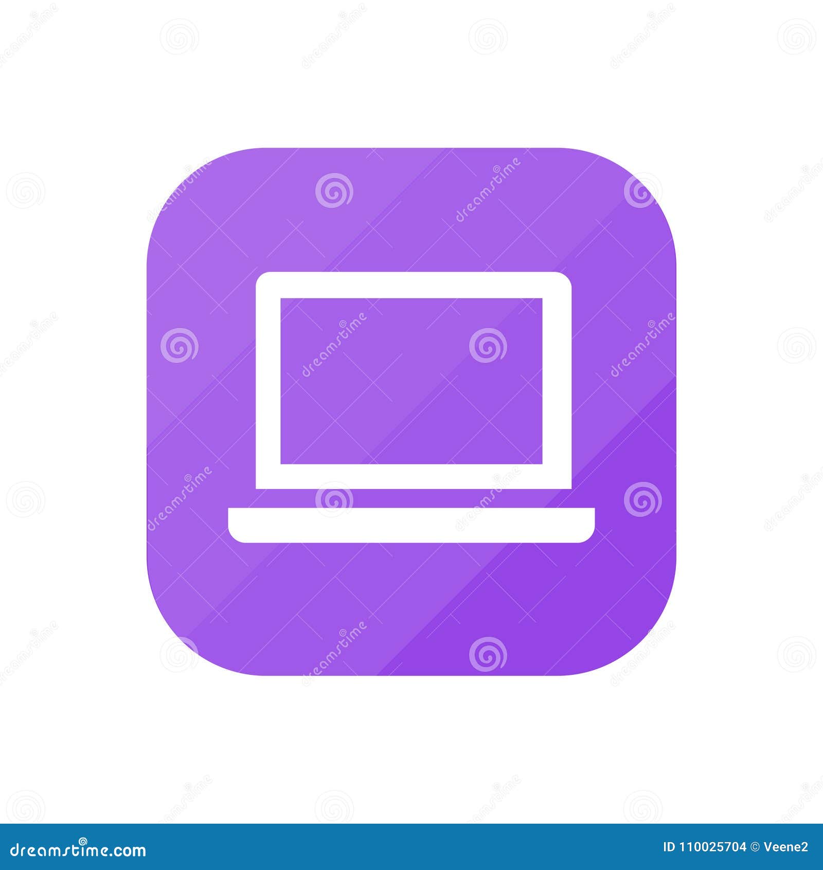 Laptop - App Icon stock illustration. Illustration of laptop - 110025704