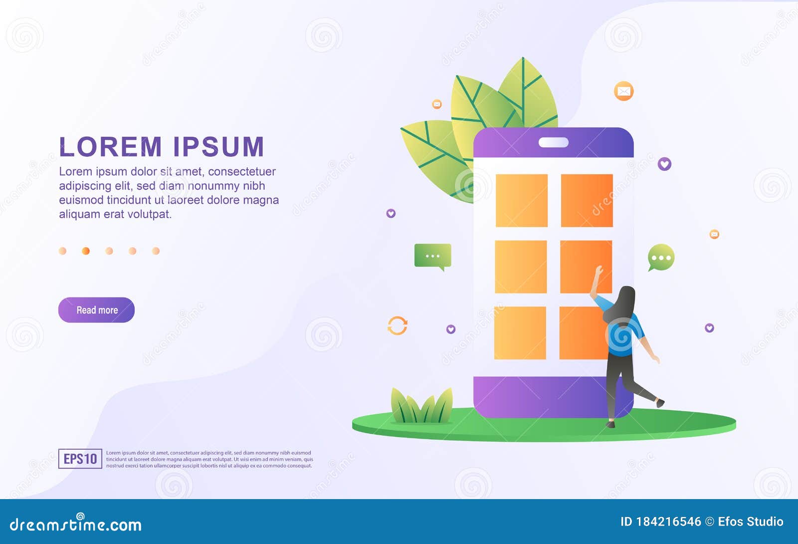 Illustration of a Mobile Application and User Interface with Smartphone ...