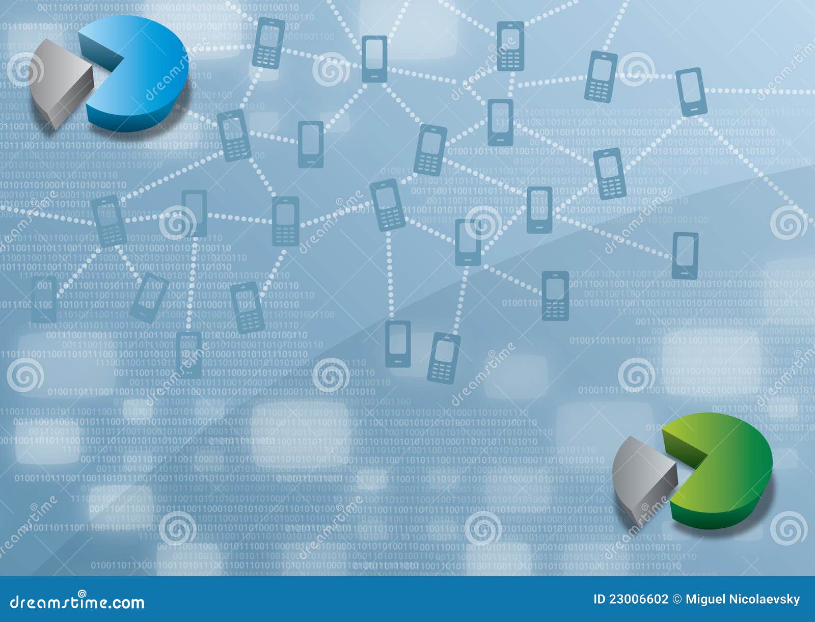 Illustration of Mobile Smartphones Connections Stock Illustration ...