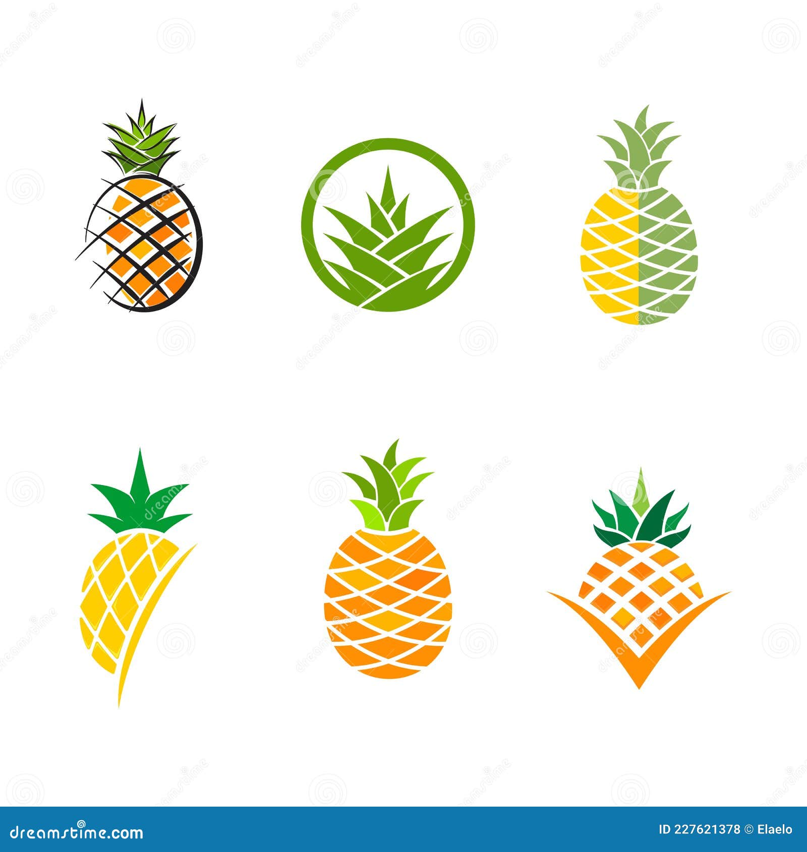 Illustration Modèle D'icône De Fruit Ananas Illustration de Vecteur ...