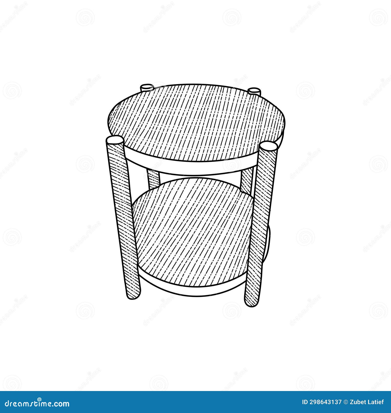 Illustration Modern Abstract Table, Table Icon Isolated Linear Style ...
