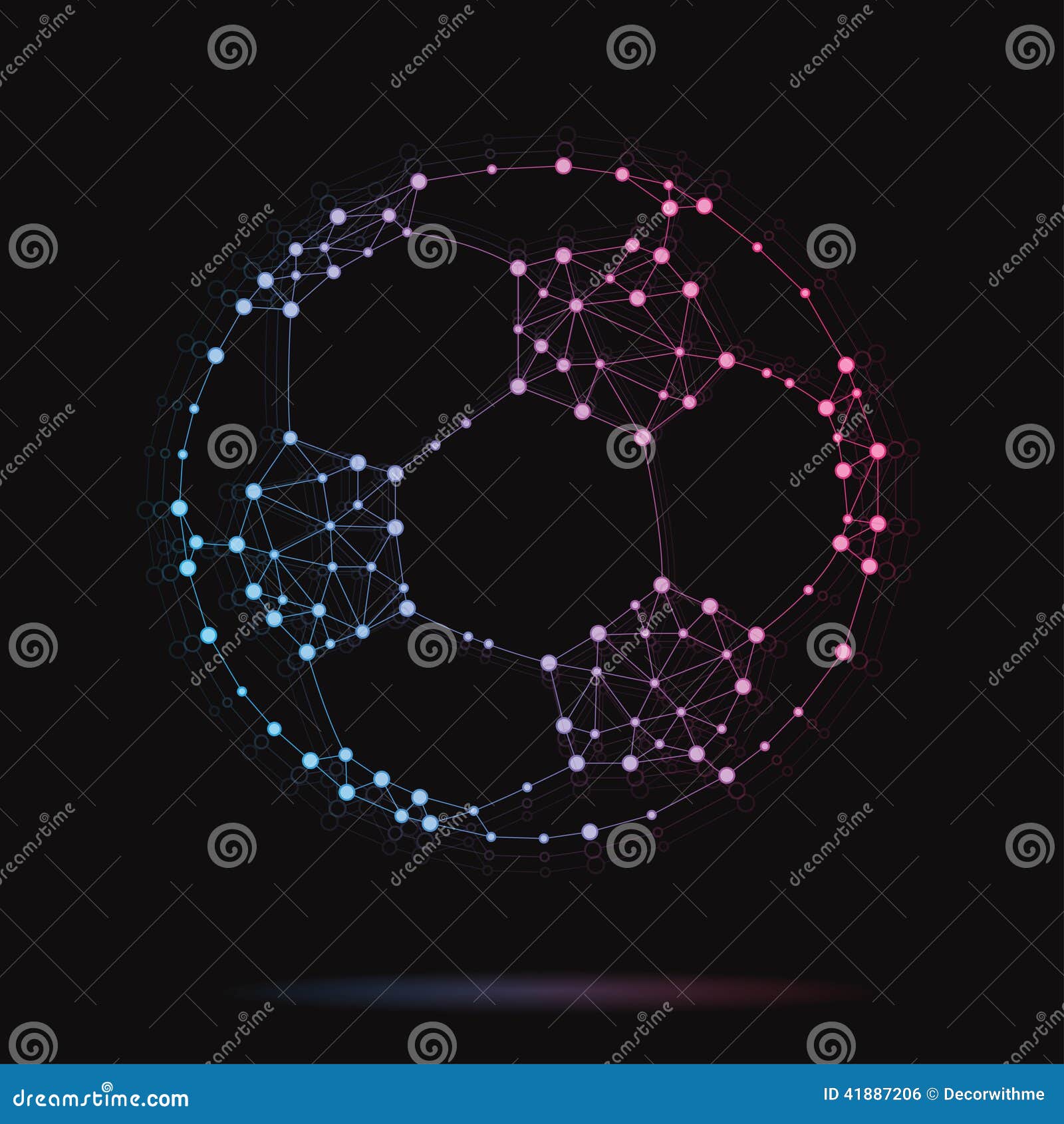 Illustration of Modern Atomic Soccer Ball Stock Vector - Illustration ...