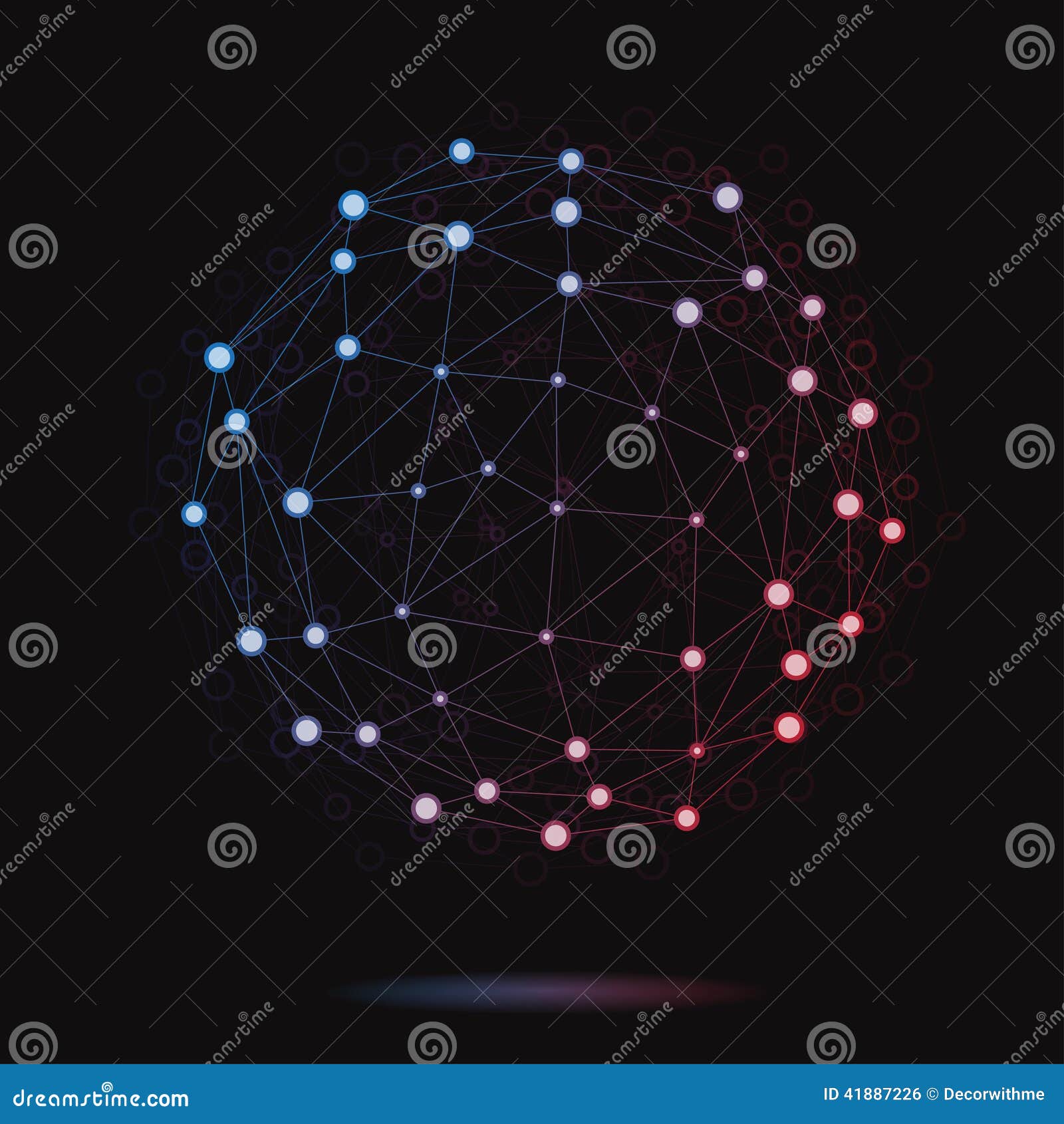 Illustration of Modern Atomic Sphere Stock Vector - Illustration of ...