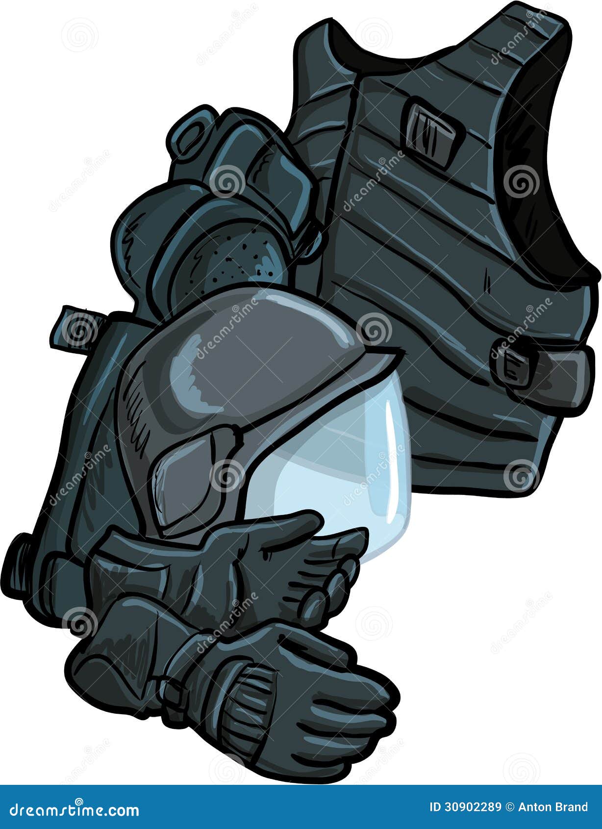 Illustration of Modern Body Armour Stock Vector - Illustration of ...