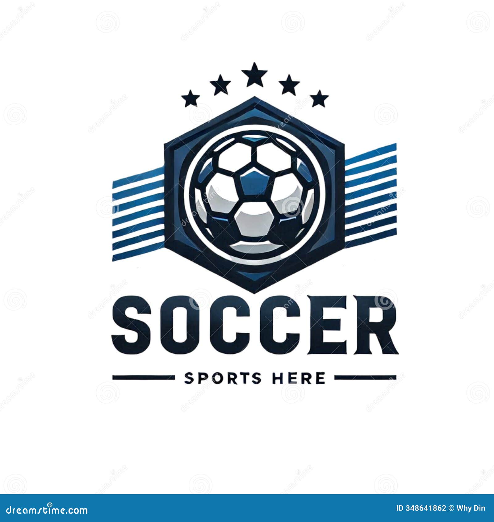 Illustration Of A Modern Football Logo Stock Photo | CartoonDealer.com ...
