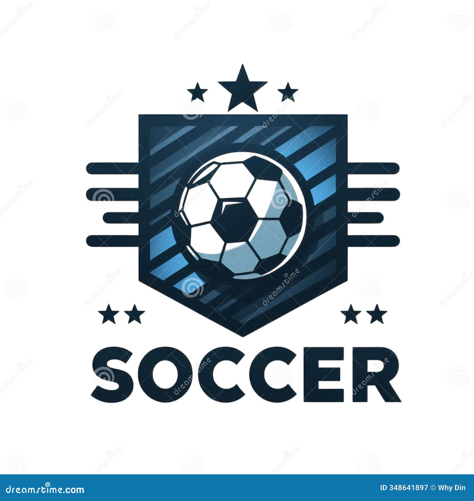Illustration of a Modern Football Logo Stock Illustration ...