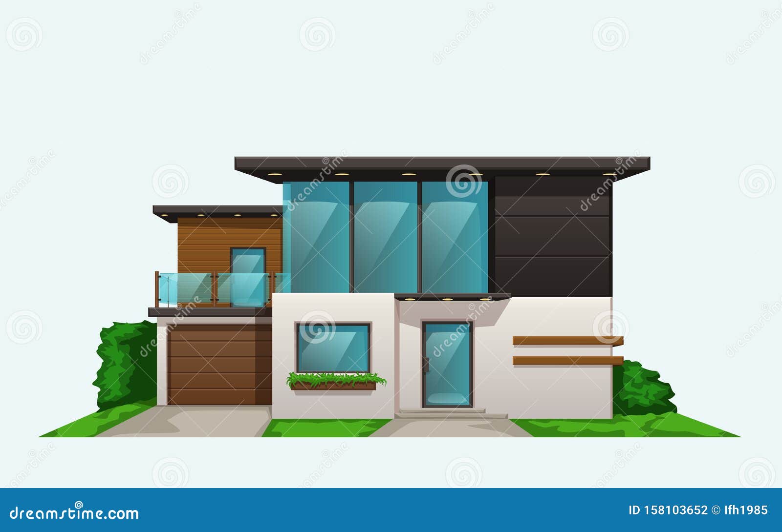 Simple House Front View Modern Duplex House Plan | 3000 Sq Ft House