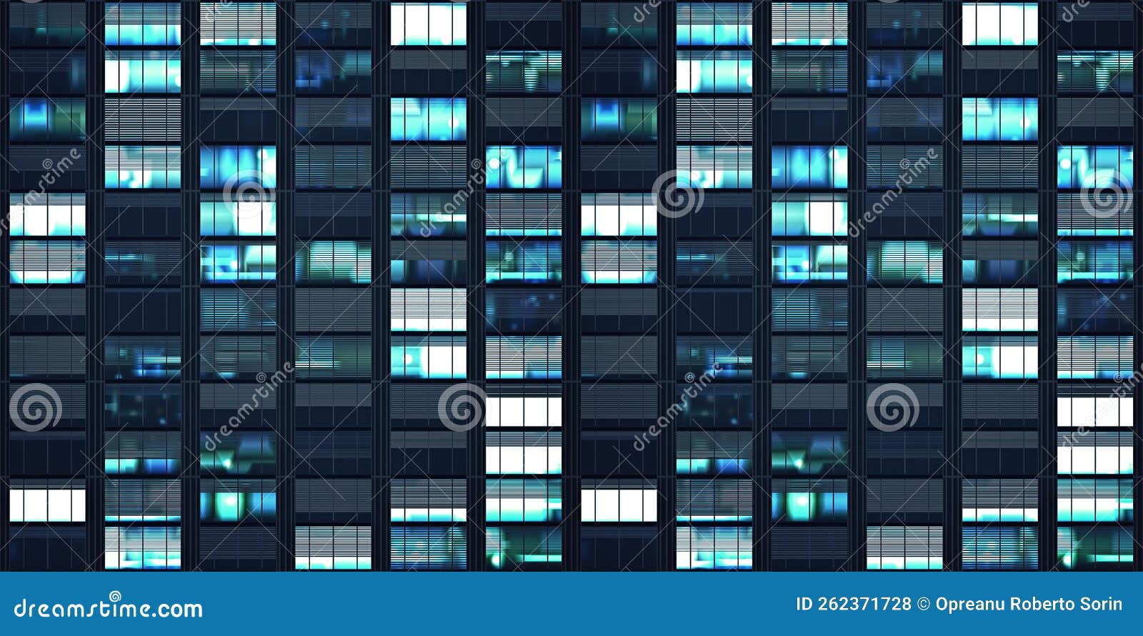 Illustration of a Modern Office Building Windows Stock Photo - Image of ...