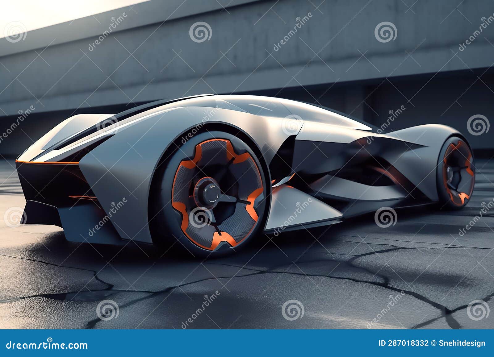 An Illustration of Modern Sleek Sports Car Concept Stock Illustration ...