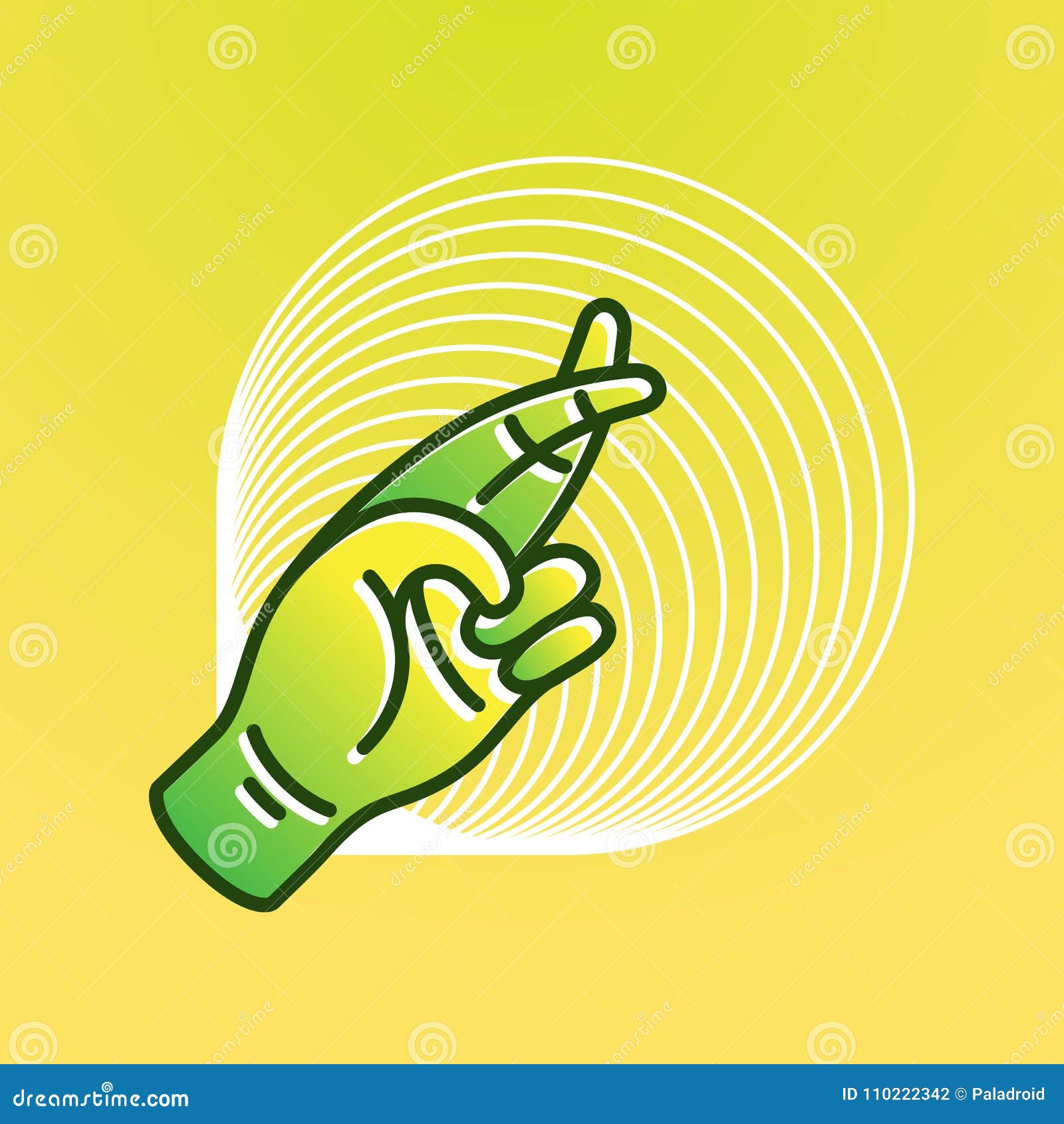 Illustration of a Modern Design, Hand of Luck Stock Vector ...