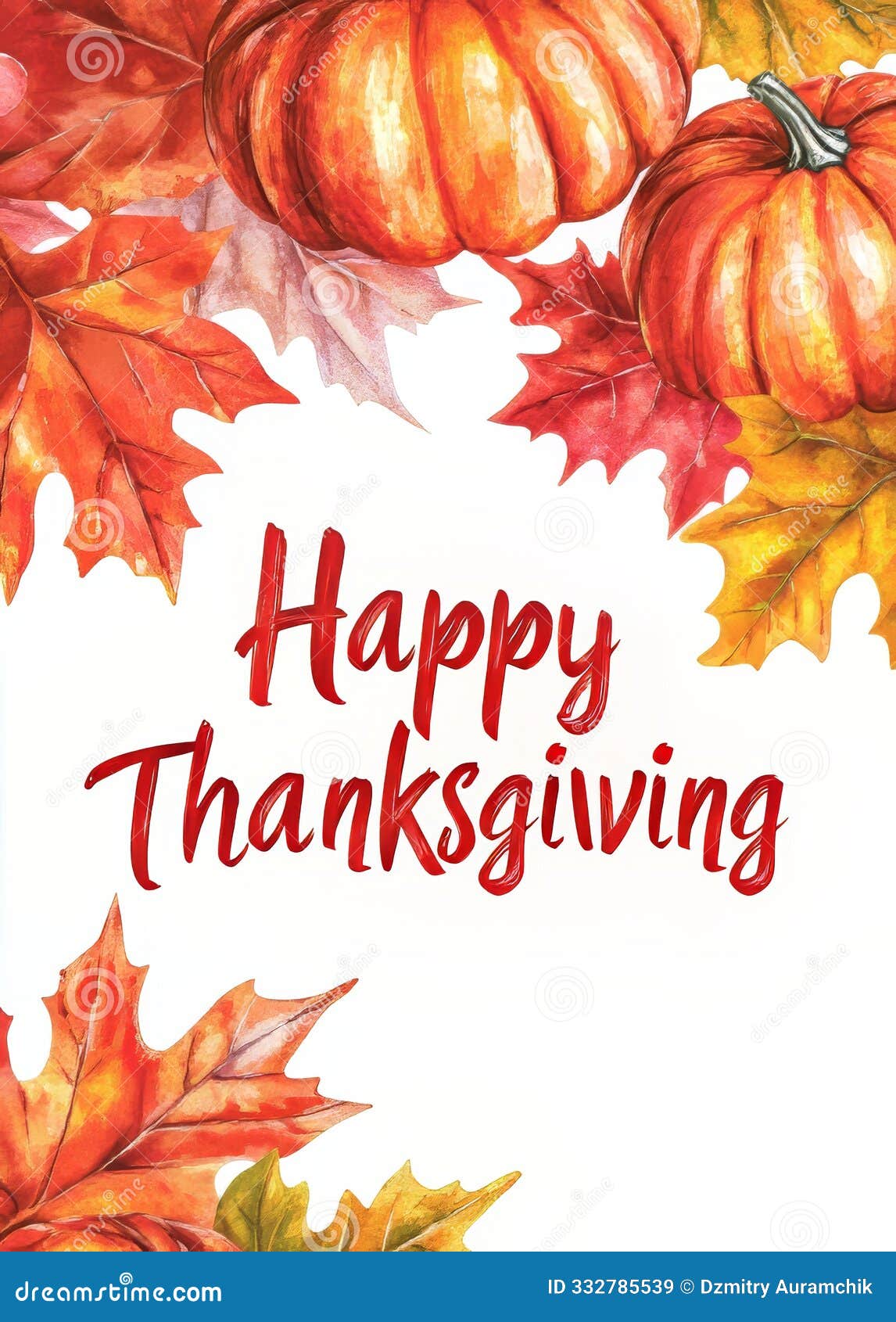 Illustration of a Modern Thanksgiving Invitation and Greeting Card ...