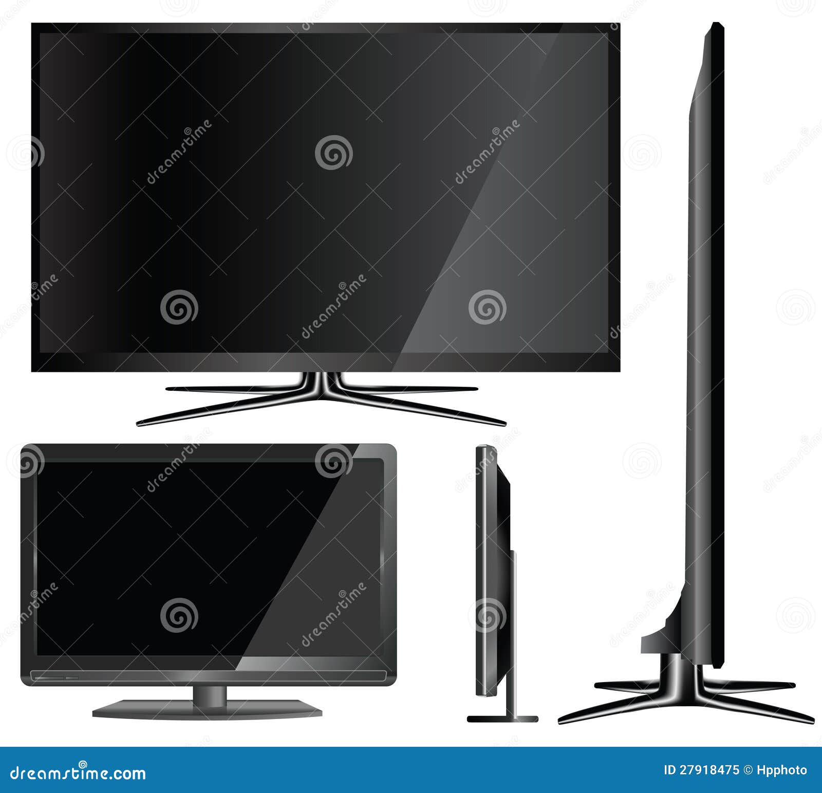 Illustration of Modern TV on White Background Stock Vector ...