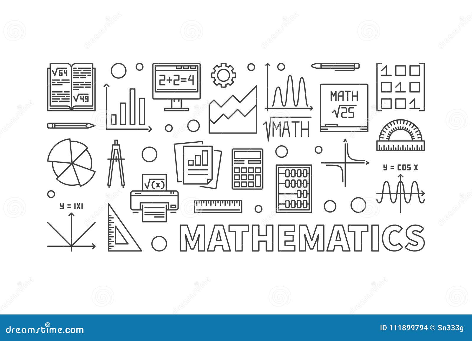 Illustration Moderne De Concept De Mathématiques De Vecteur ...