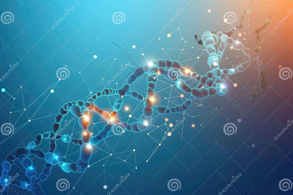 Illustration of the Molecular Structure of DNA with Its Double Helix ...