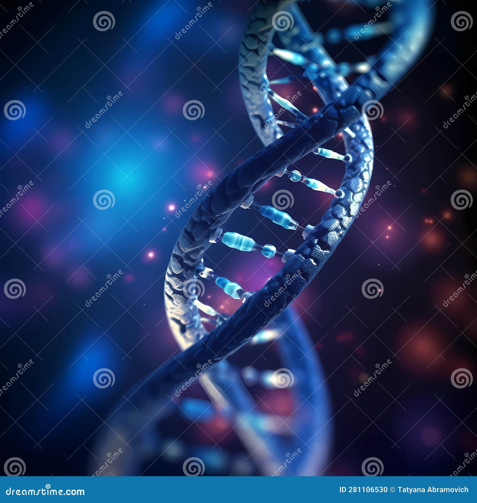 Illustration of the Molecular Structure of Human Cell Biology DNA ...