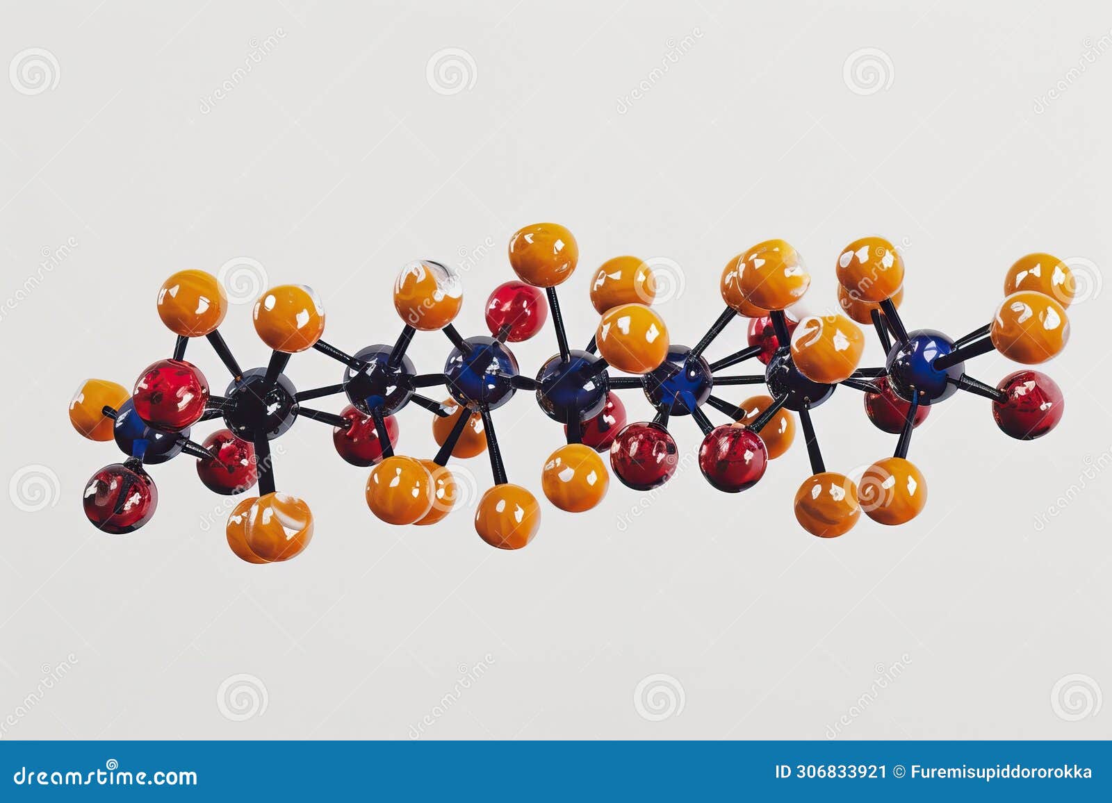 Illustration of Molecule Model Abstract Molecule Model. Scientific ...