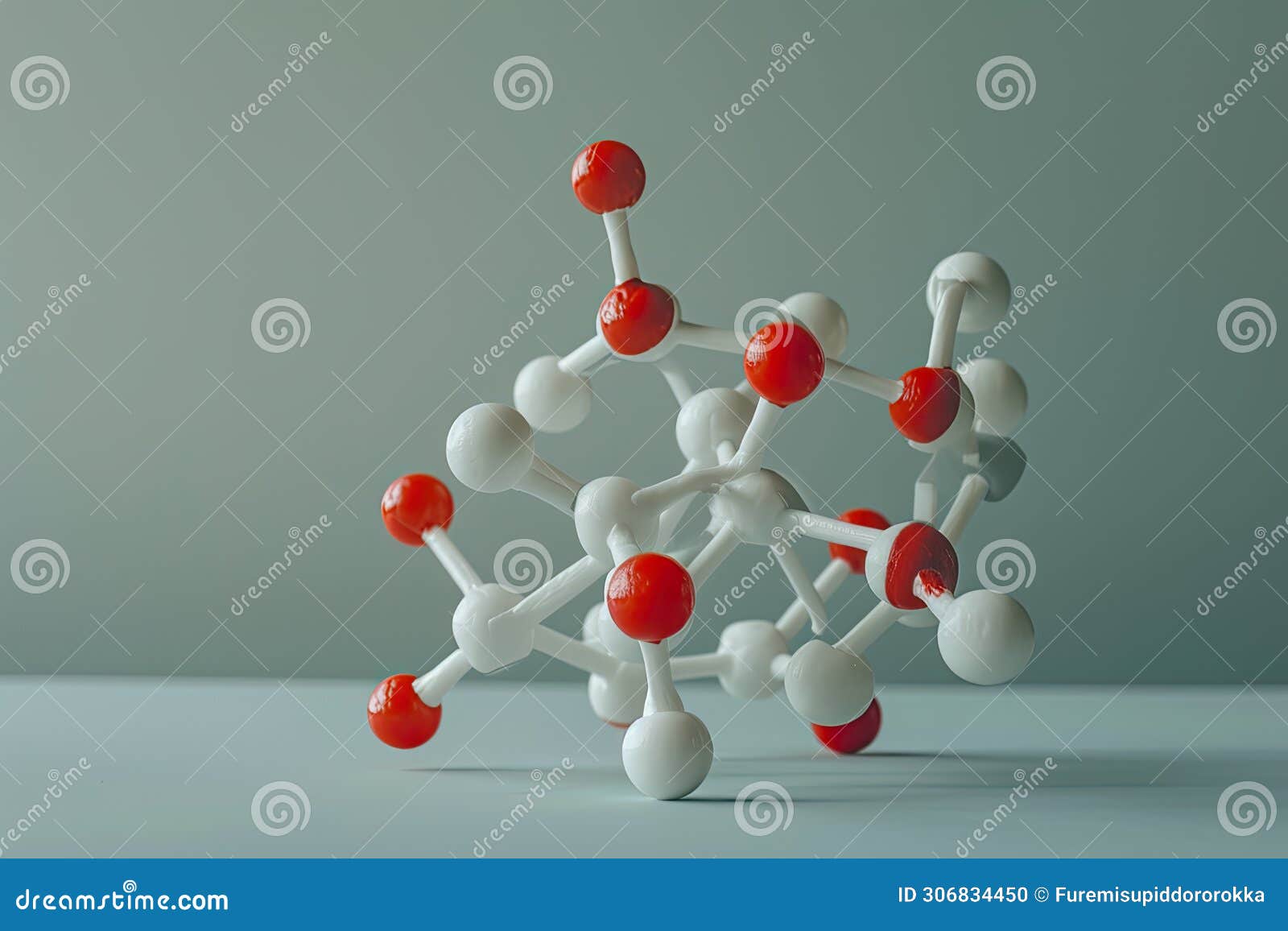 Illustration of Molecule Model Abstract Molecule Model. Scientific ...