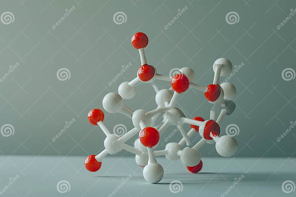 Illustration of Molecule Model Abstract Molecule Model. Scientific ...