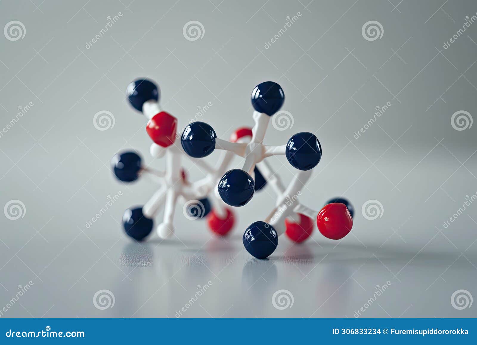 Illustration of Molecule Model Abstract Molecule Model. Scientific ...