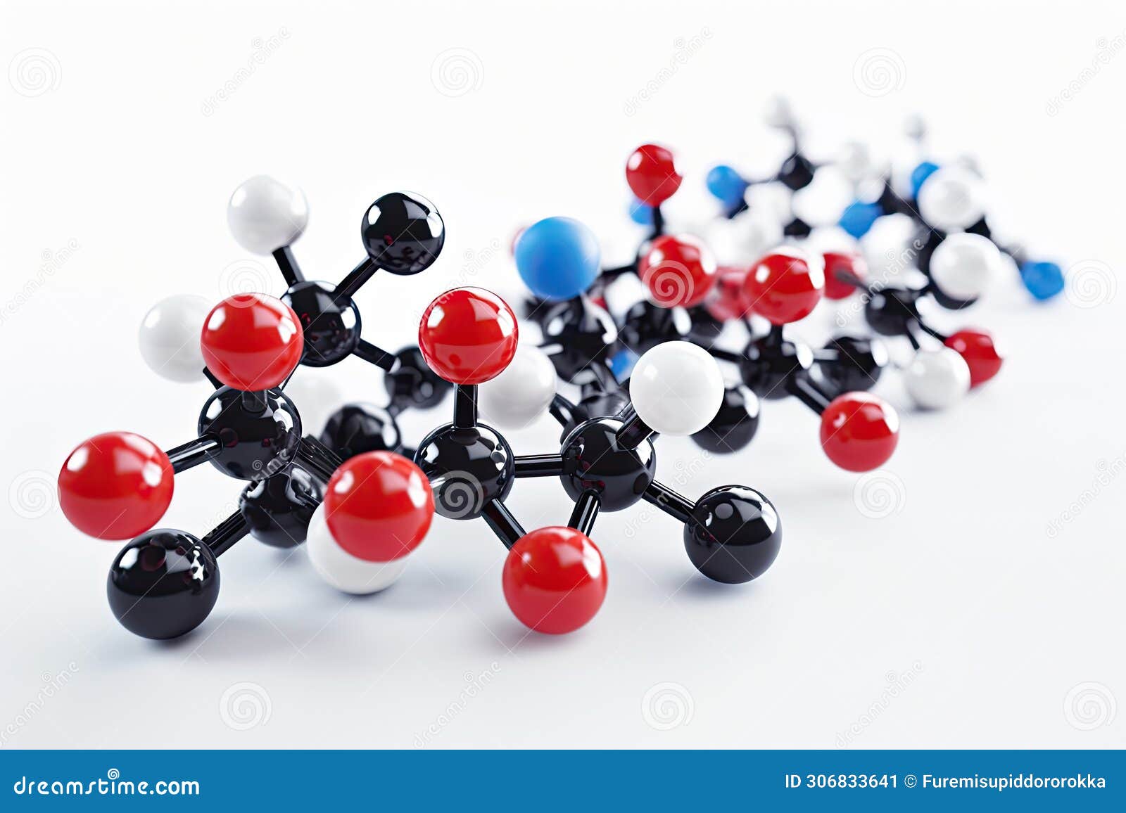 Illustration of Molecule Model Abstract Molecule Model. Scientific ...