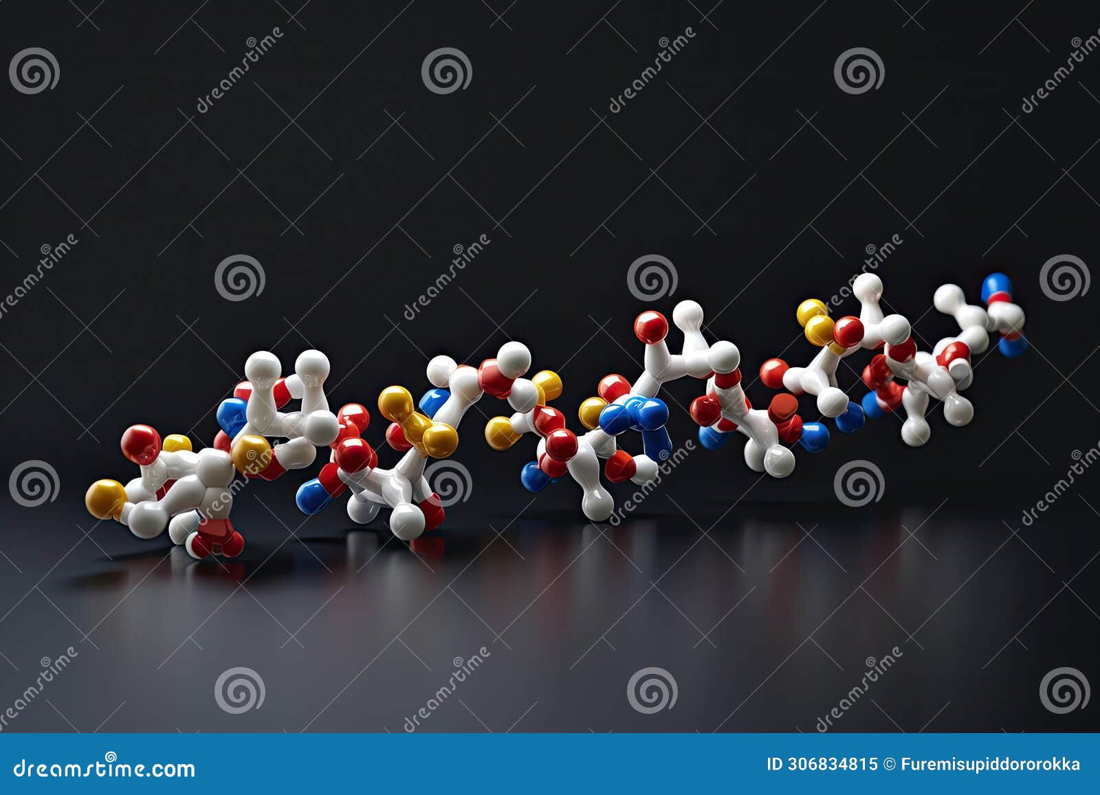 Illustration of Molecule Model Abstract Molecule Model. Scientific ...