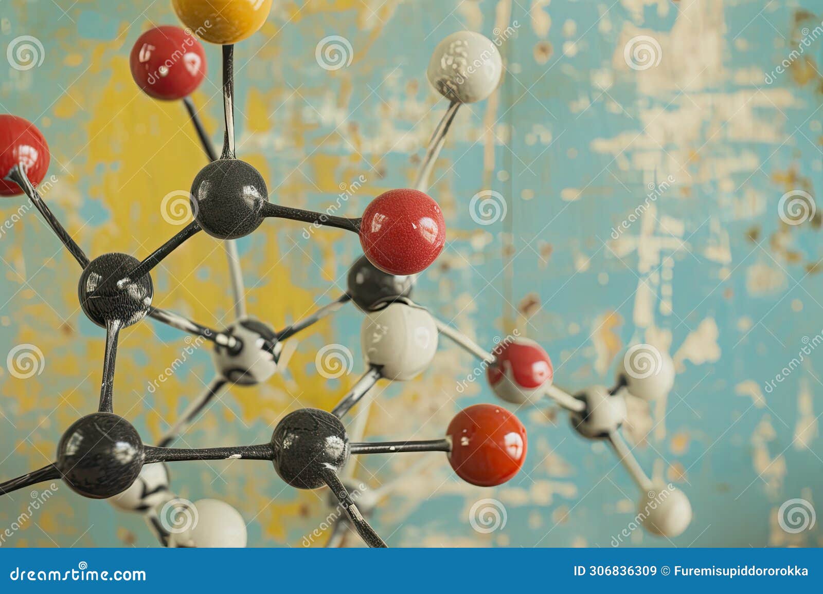 Illustration of Molecule Model Abstract Molecule Model. Scientific ...