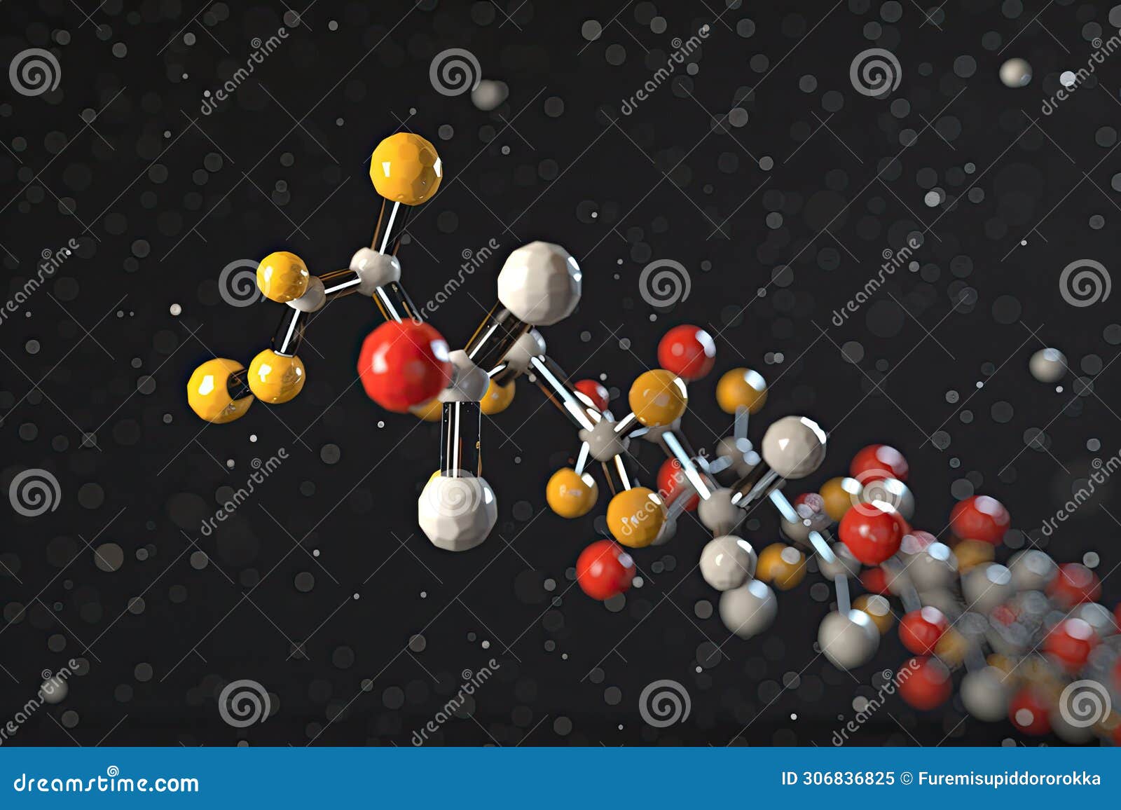 Illustration of Molecule Model Abstract Molecule Model. Scientific ...
