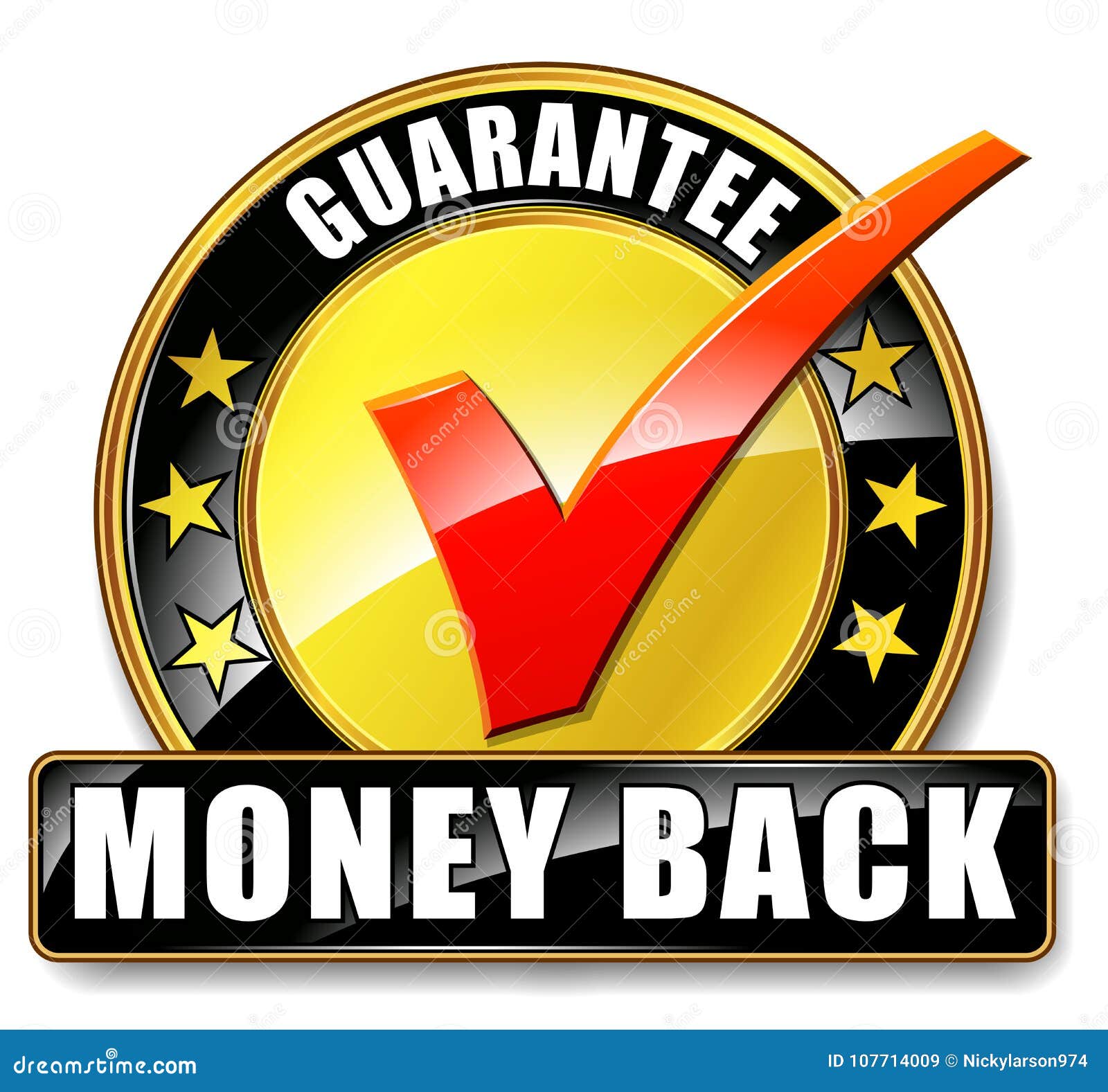 Money Back Icon on White Background Stock Vector - Illustration of ...
