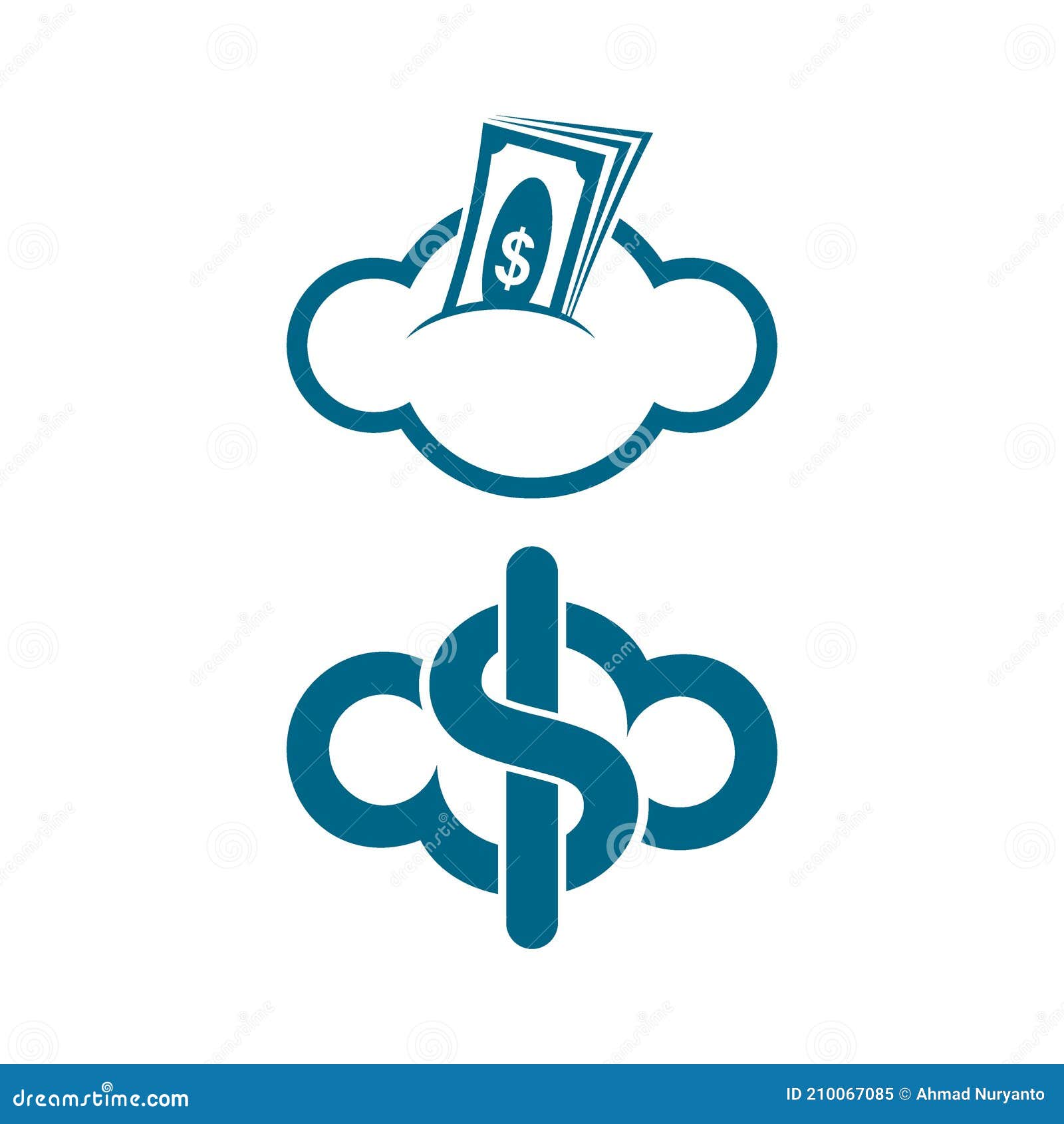 Illustration of Money Cloud. Stock Illustration - Illustration of ...