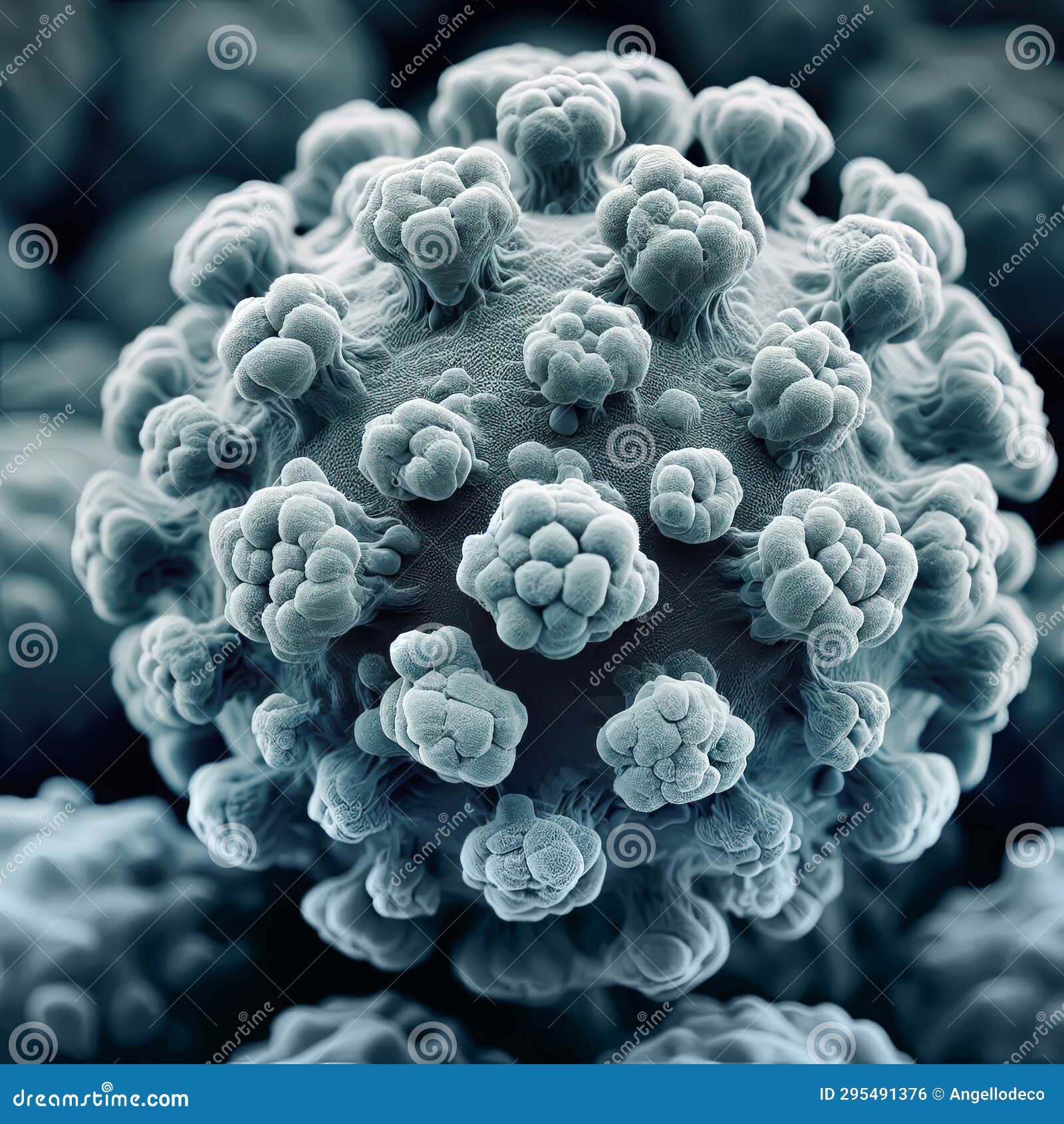 Illustration of MonkeyPox Virus with Color Scanning Electron Micrograph ...