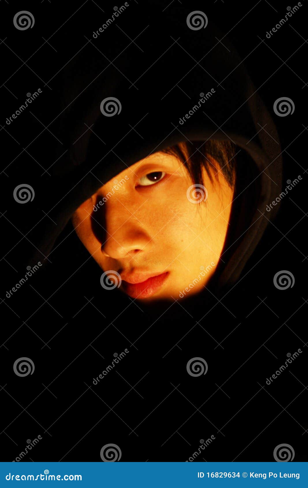 Illustration Monochrome D'un Type Dans Un Capot Photo stock - Image du ...