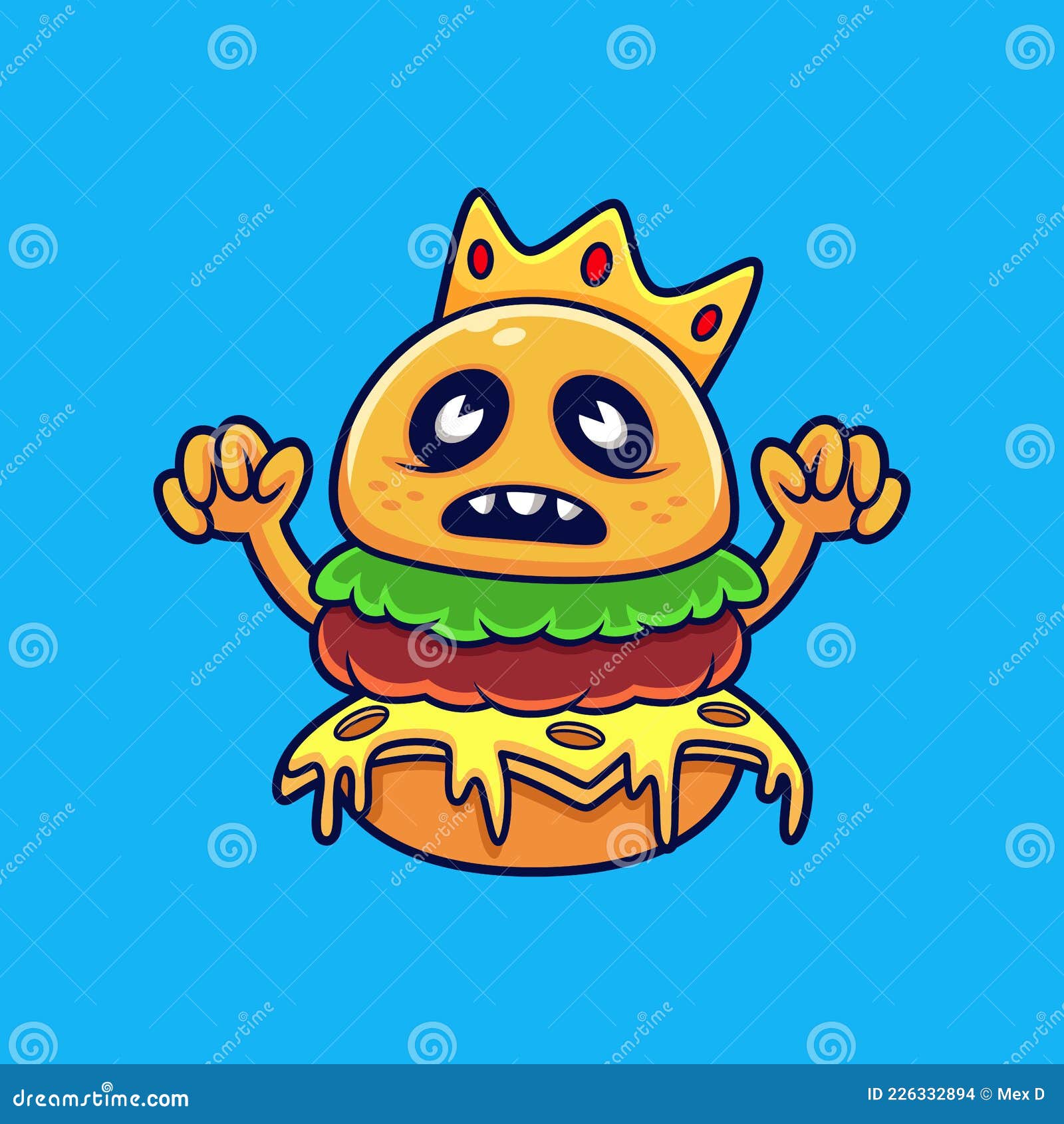 MONSTER BURGER VECTOR ILLUSTRATION, PERFECT FOR RESTAURANT LOGO ...