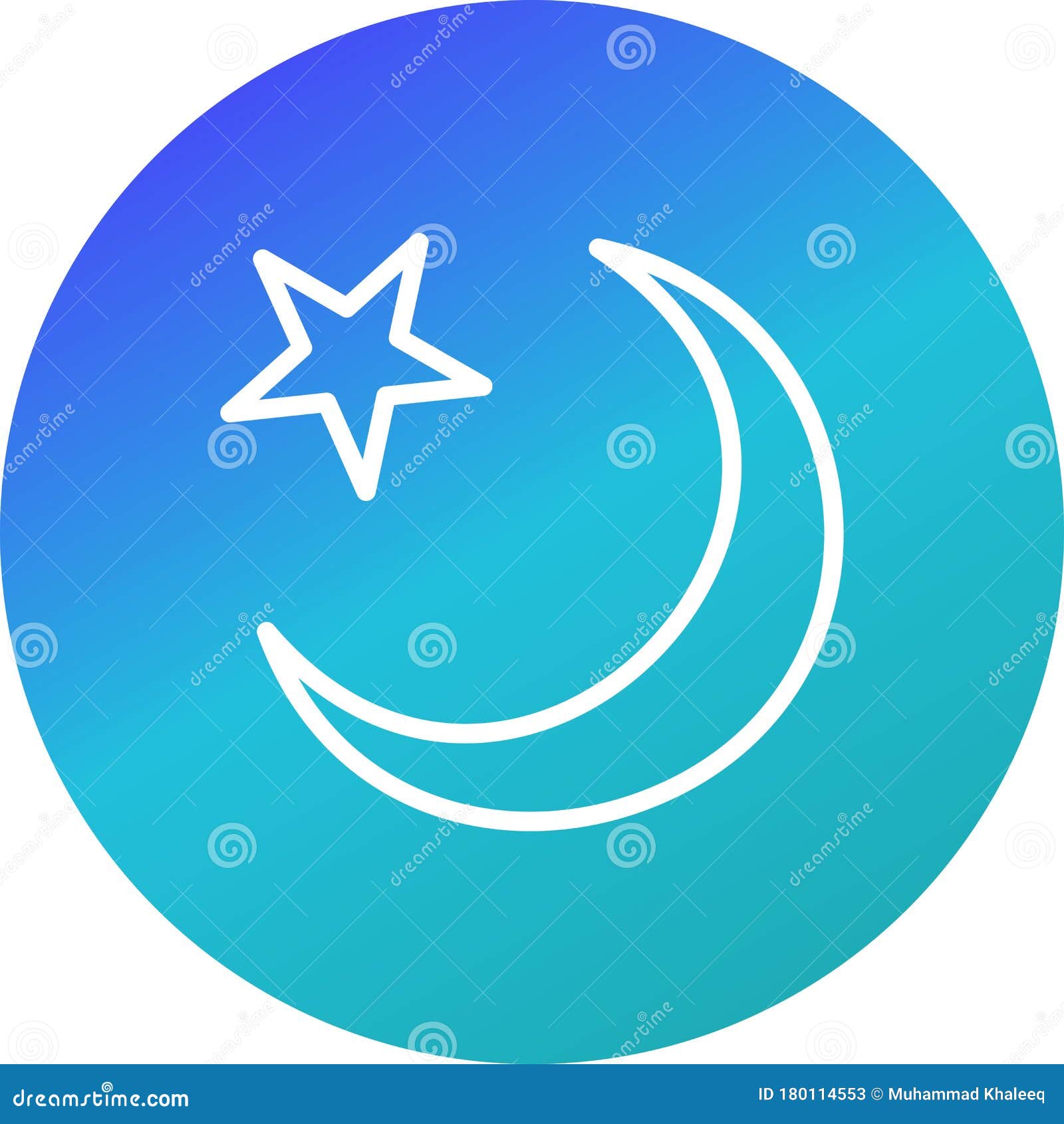 Illustration Moon Icon for Personal and Commercial Use. Stock ...